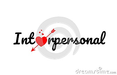 Interpersonal Word Text Typography Design Logo Icon Vector Illustration ...
