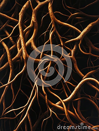 Intertwined Tree Roots Spread Wide Exposing A Complex Network ...