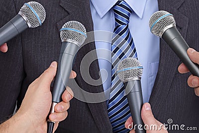 Interview With Microphone Stock Photos - Image: 27964033