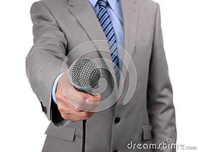 Interview With Microphone Stock Image - Image: 31449521