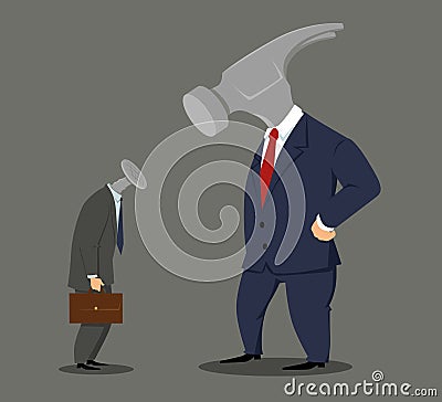 Intimidation At Workplace Vector Illustration | CartoonDealer.com ...