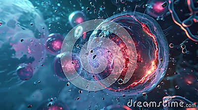 An Intricate Microscopic Picture Of A Somatic Cell Nucleus Being ...