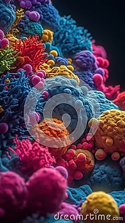 The Intricate Process Of Ribosomes Synthesizing Proteins In Vivid ...