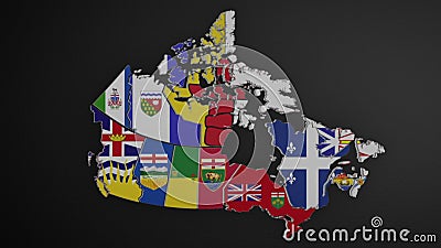 Canada Provinces Border Map Intro Stock Footage - Video of america ...