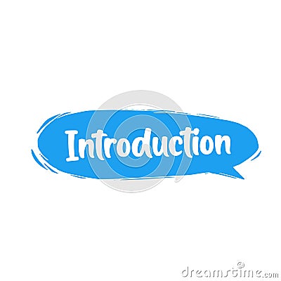 Introduction. Badge With Megaphone Icon. Flat Vector Illustration On ...