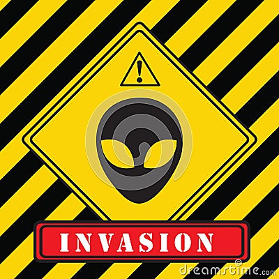 Invasion Of Aliens Cartoon Vector | CartoonDealer.com #120786651