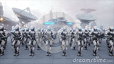 Invasion of Military Robots. Dramatic Apocalypse Super Realistic ...