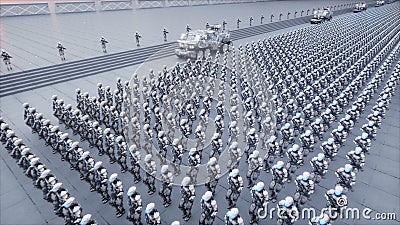 Invasion of Military Robots. Dramatic Apocalypse Super Realistic ...