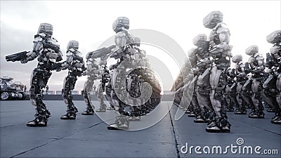 Invasion of Military Robots. Dramatic Apocalypse Super Realistic ...
