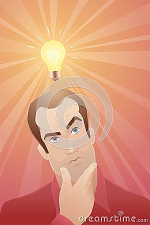 Inventing An Idea Process Cartoon Vector | CartoonDealer.com #59219305