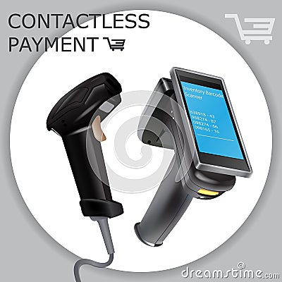 Inventory Barcode Scanner Reader. Barcode Scanner Vector Illustration ...