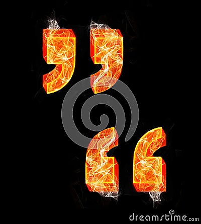 The Inverted Commas As Punctuation Mark Stock Photography ...