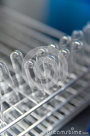 Inverted Test Tubes In Metal Racks, Vertical Royalty-Free Stock Photo ...