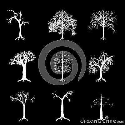 Inverted Tree Collection Royalty Free Stock Photography - Image: 4870967
