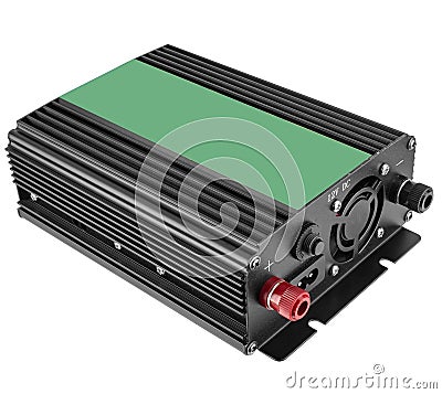 Inverters, Voltage Converter, On White Background In Insulation Stock ...