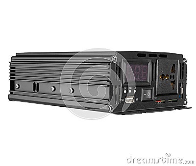 Inverters, Voltage Converter, On White Background In Insulation Stock ...