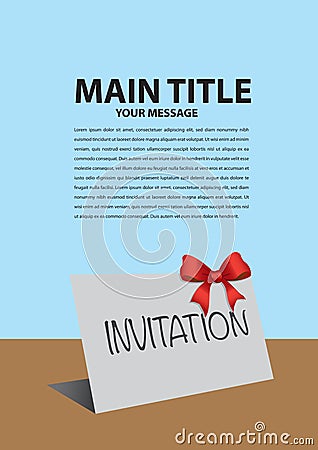 Invitation Card Design Background Layout Template Vector Illustration ...