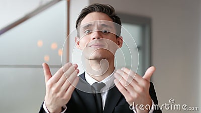 Inviting Gesture by Young Man Stock Footage - Video of inviting ...