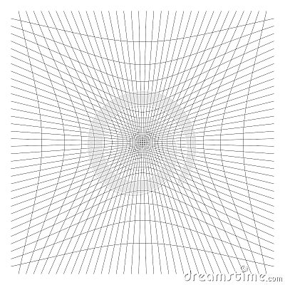 Inward, Recess Curved Lines Grid, Mesh. Incline Compress Hollow, Indent ...