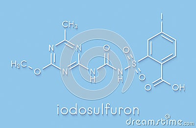 Iodosulfuron Herbicide Molecule. Skeletal Formula Royalty-Free Stock ...