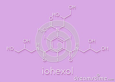 Iohexol Contrast Agent Molecule. Used In Coronary Angiography ...
