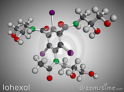 Iohexol Molecule. It Is Contrast Agent Used In Myelography And Contrast ...