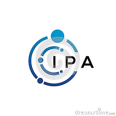 IPA Letter Technology Logo Design On White Background. IPA Creative ...