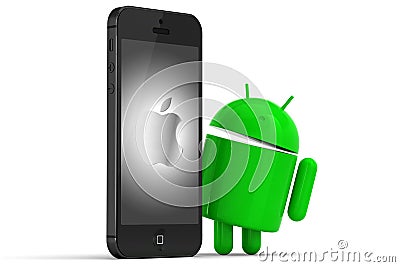 Iphone And Android Logo Editorial Photo - Image: 26985811