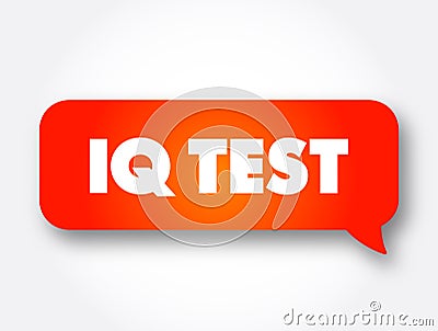 Iq Test Text Message Bubble, Concept Background Royalty-Free Stock ...