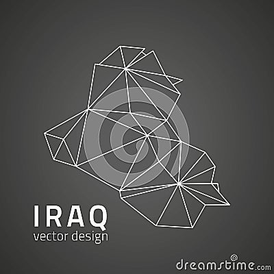 Iraq Black Triangle Vector Mosaic Outline Map | CartoonDealer.com ...