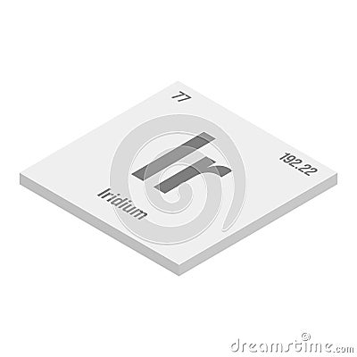 Iridium, Ir, Periodic Table Element Royalty-Free Cartoon ...