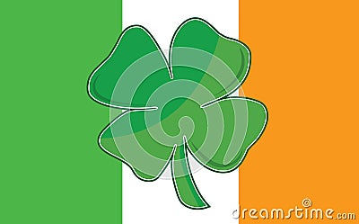 Irish Leaf Clover Flag Royalty Free Stock Photography - Image: 13377877