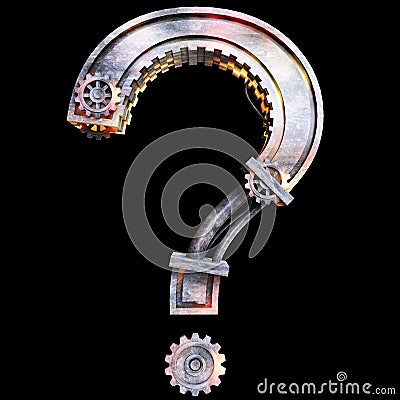 Iron Mechanical Question Mark. Royalty-Free Stock Image | CartoonDealer ...