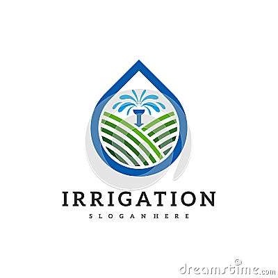 Irrigation Logo Design Vector. Icon Symbol. Template Illustration ...