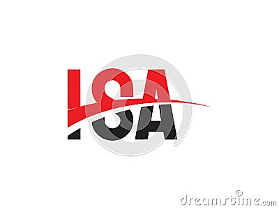 ISA Letter Initial Logo Design Vector Illustration | CartoonDealer.com ...
