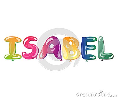 Isabel, Text Design. Vector Calligraphy. Typography Poster. Usable As ...