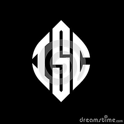 ISC Circle Letter Logo Design With Circle And Ellipse Shape. ISC ...