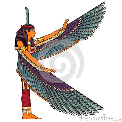 Isis.Egyptian Ancient Symbol.Religion Icon. Cartoon Vector ...