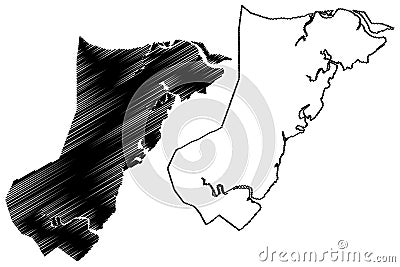 Iskandar Puteri City Malaysia, Johor State Map Vector Illustration ...