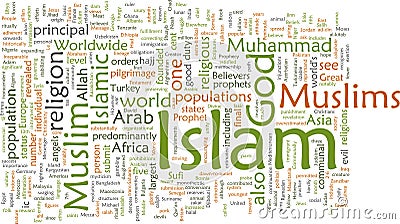 Islam Word Cloud Stock Images - Image: 9958714