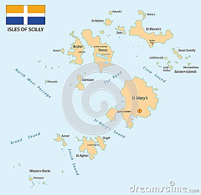 Isles Of Scilly Map Stock Photo | CartoonDealer.com #71901318