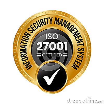 ISO 27001 Certified Badge Or Information Security Management System ...