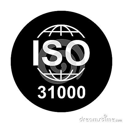 Iso 31000 Icon. Risk Management. Standard Quality Symbol. Vector Button ...