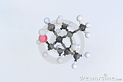 Isoborneol Molecule Made With Balls, Scientific Molecular Model. 3D ...