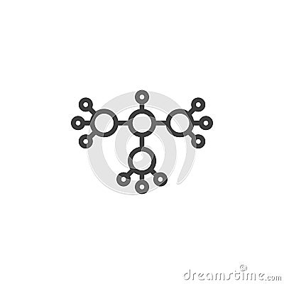 Isobutane Molecular Formula Line Icon Vector Illustration ...