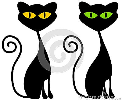 Isolated Black Cats Clip Art Royalty Free Stock Images - Image: 3167669