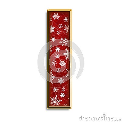 Isolated Christmas Letter I In Red Stock Photo - Image: 6056510