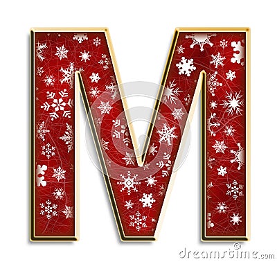 Isolated Christmas Letter M In Red Stock Image - Image: 6056521