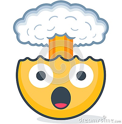 Isolated Head Explosion Emoticon.Vector Emoticon. | CartoonDealer.com ...