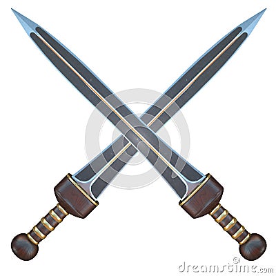 Isolated Illustration Of A Roman Gladius Short Sword | CartoonDealer ...